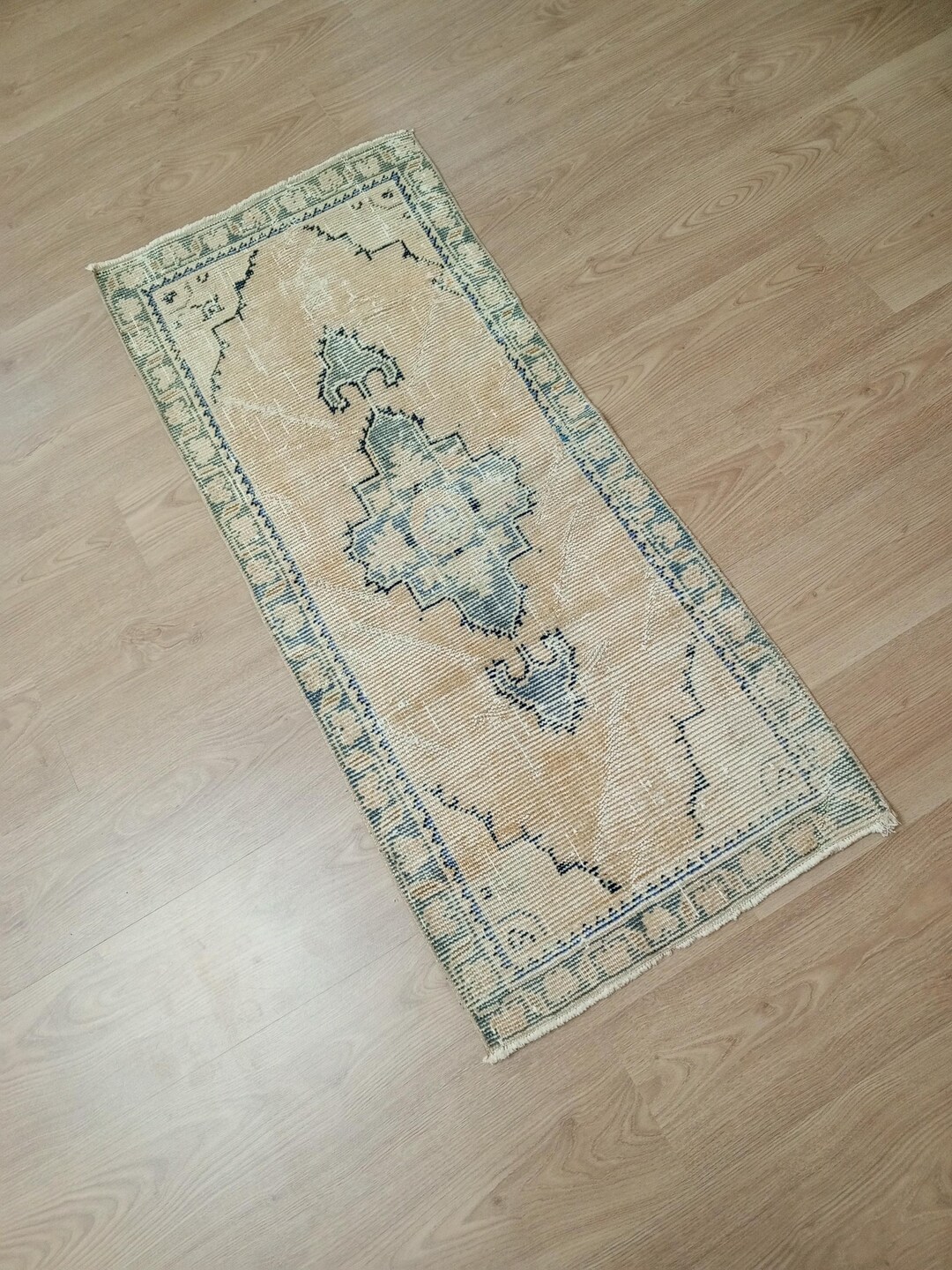 2x4 Pale Rug, Small Soft Rug, Handmade Wool Rug, Antique Persian Rug ...