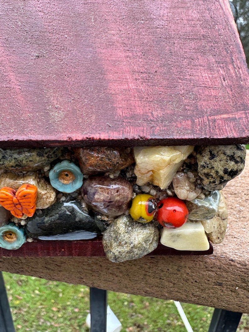 Unique River Rock Mosaic Birdhouse, Rustic Home Gift, Functional - Etsy