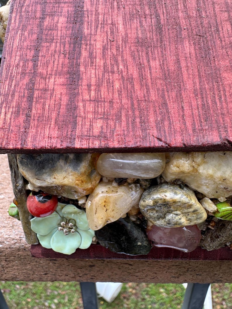 Unique River Rock Mosaic Birdhouse, Rustic Home Gift, Functional - Etsy