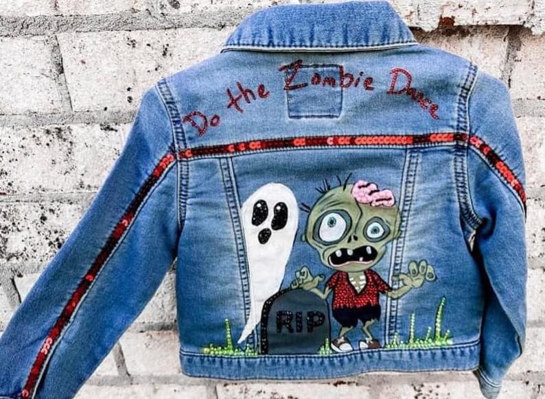 Hand Painted & Hand Stoned Denim Jackets - Etsy
