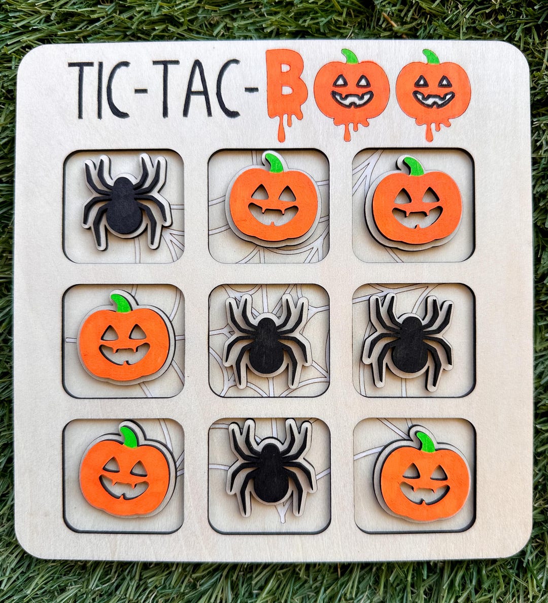 Tic Tac Boo Board Game - Etsy