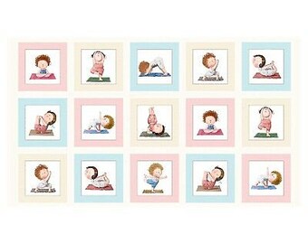 23 Fabric Panel Elizabeth's Studio Farm Animals Sheep Pig Cow Blocks ...