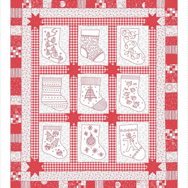 Christmas Redwork - Etsy