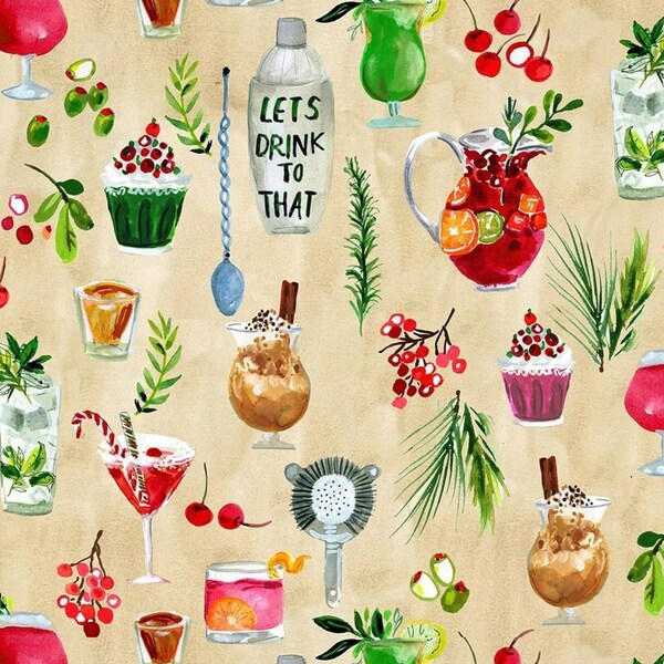 Cocktail Fabric - Etsy