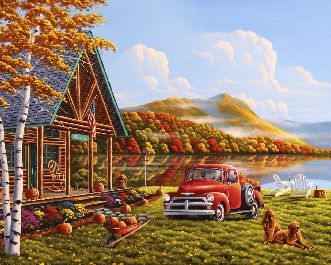 35 Digital Fabric Panel David Textiles Fall Pleasures - Etsy