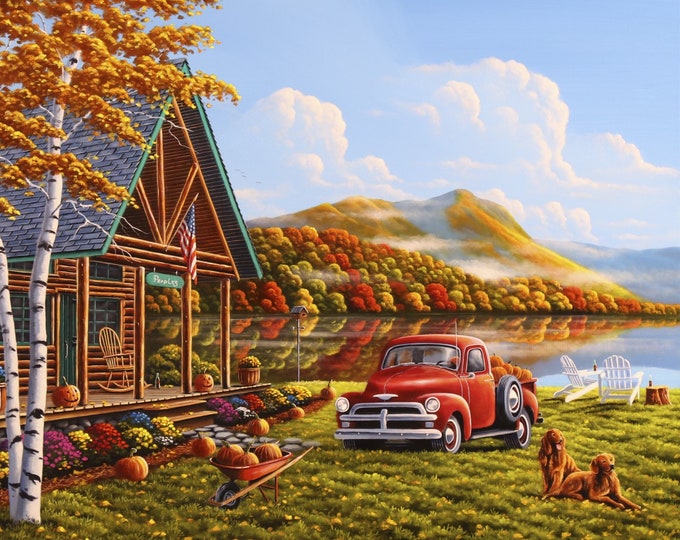 35 Digital Fabric Panel David Textiles Fall Pleasures - Etsy