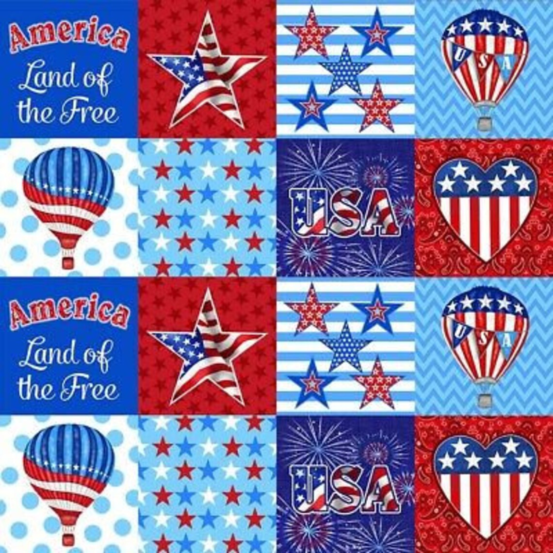 34 Fabric Panel Studio E America Home of the Brave - Etsy
