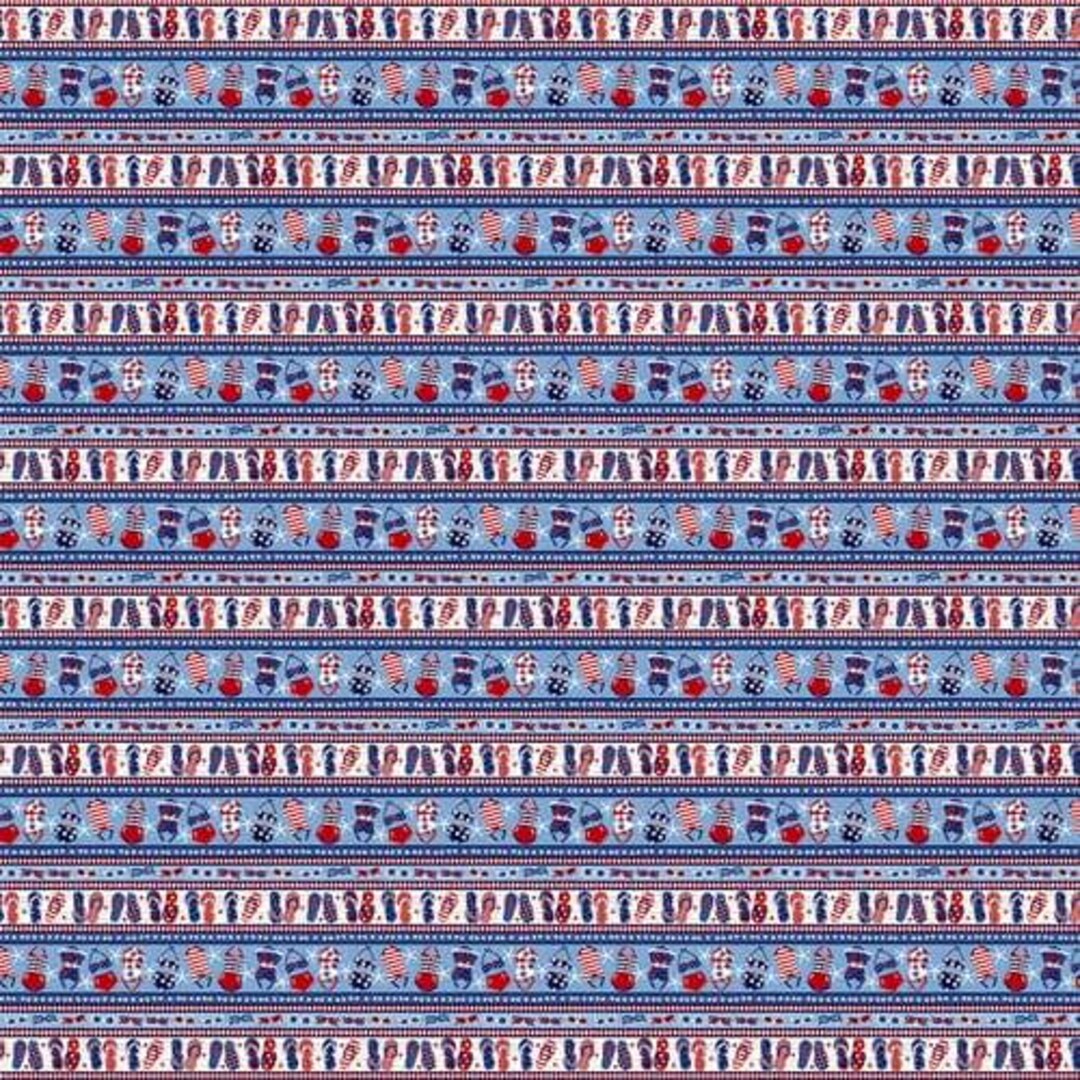 Nautical Fabric | Star-spangled Beach Sandal Bathing Suit Stripe ...