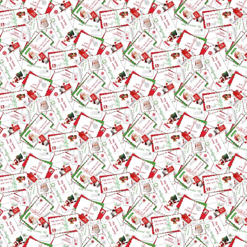 Christmas Santa Fabric Yard - Etsy