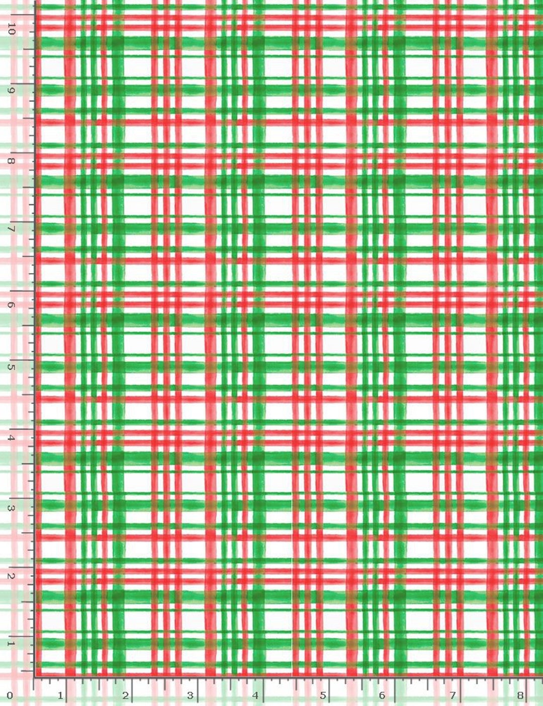 Christmas Fabric Red Green Plaid Print Timeless Treasures YARD - Etsy