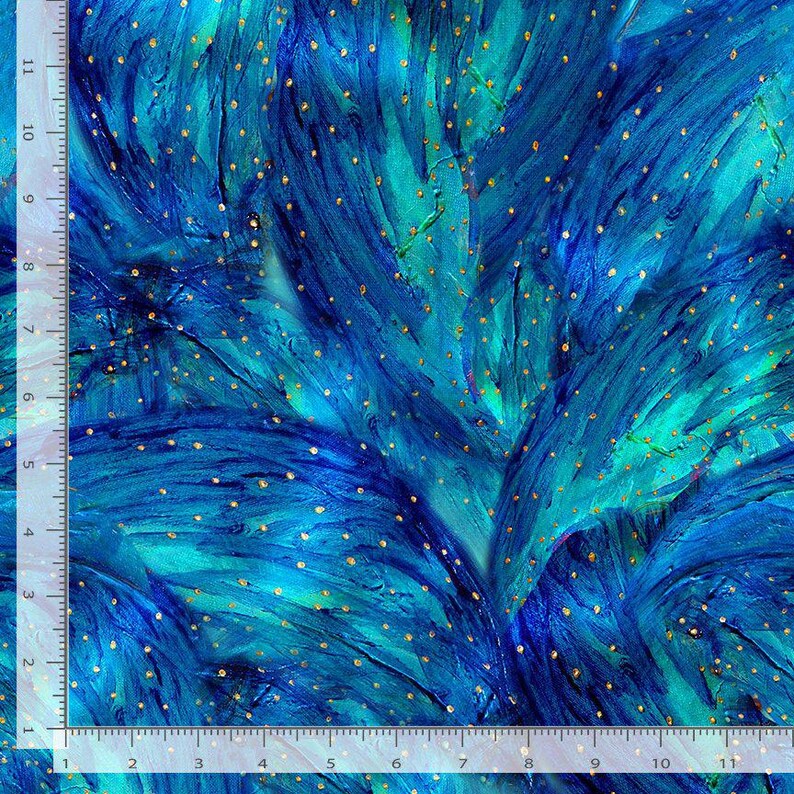108" Wide Back Fabric | Magical Fairy Brush Blue | Timeless Treasures ...