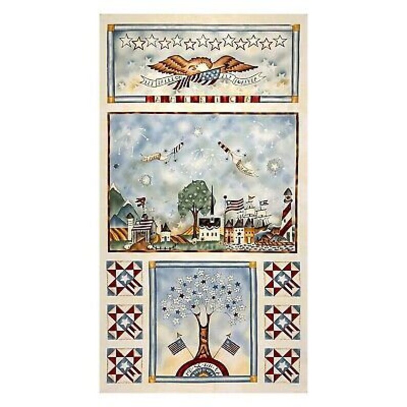 23 Fabric Panel P&B Let Freedom Fly Forever Primitive - Etsy