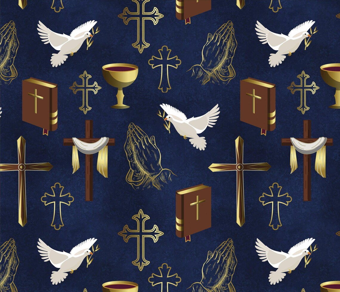 Religious Fabric | Christian Power of Prayer Motif | David Textiles ...