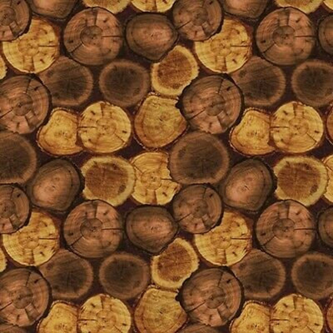 Nature Walk Fabric Kanvas Studio Rustic Log Tree Ring Russet - Etsy