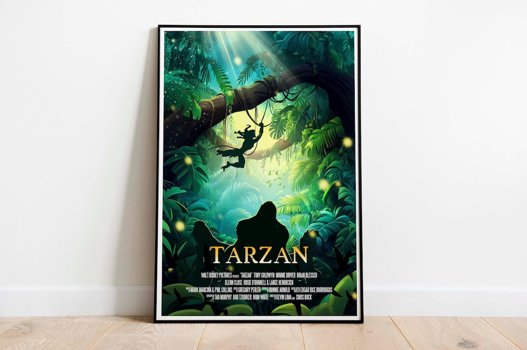 Tarzan Movie Poster, Animated Film Art Print - Etsy
