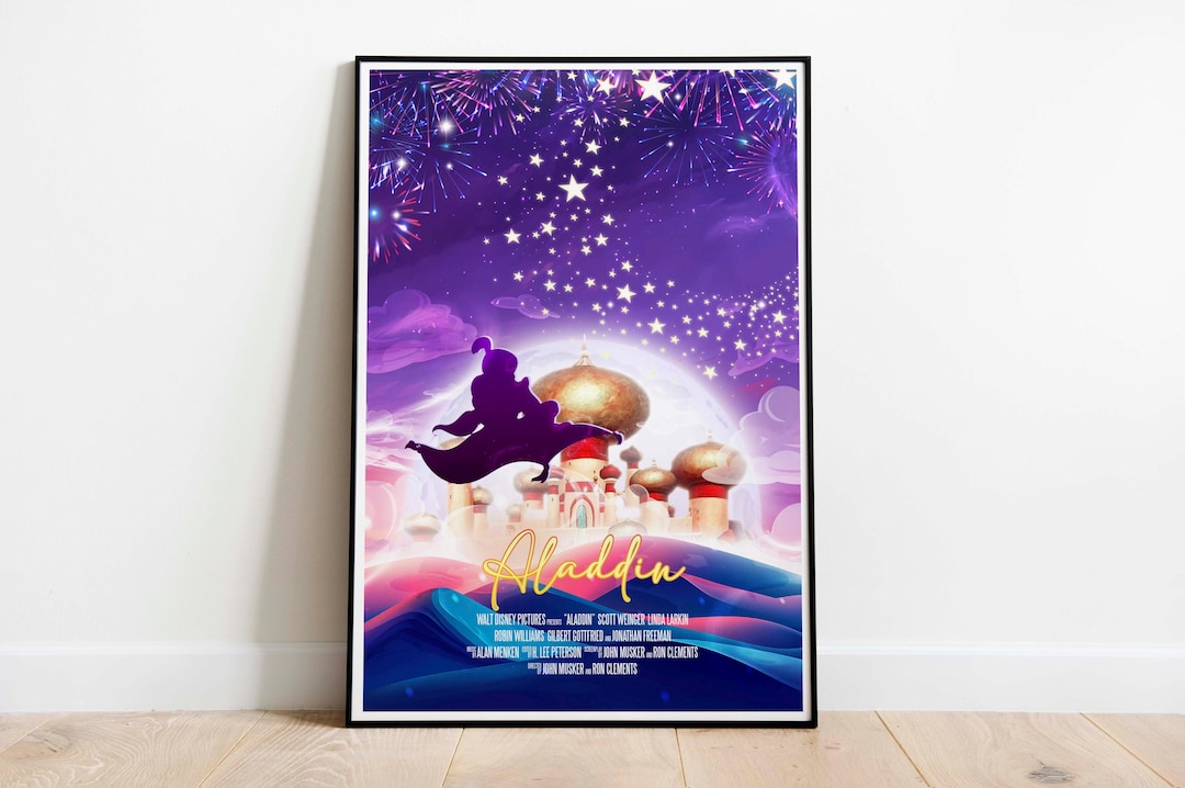 Aladdin Print, Aladdin Poster, Movie Posters, Movie Wall Art - Etsy