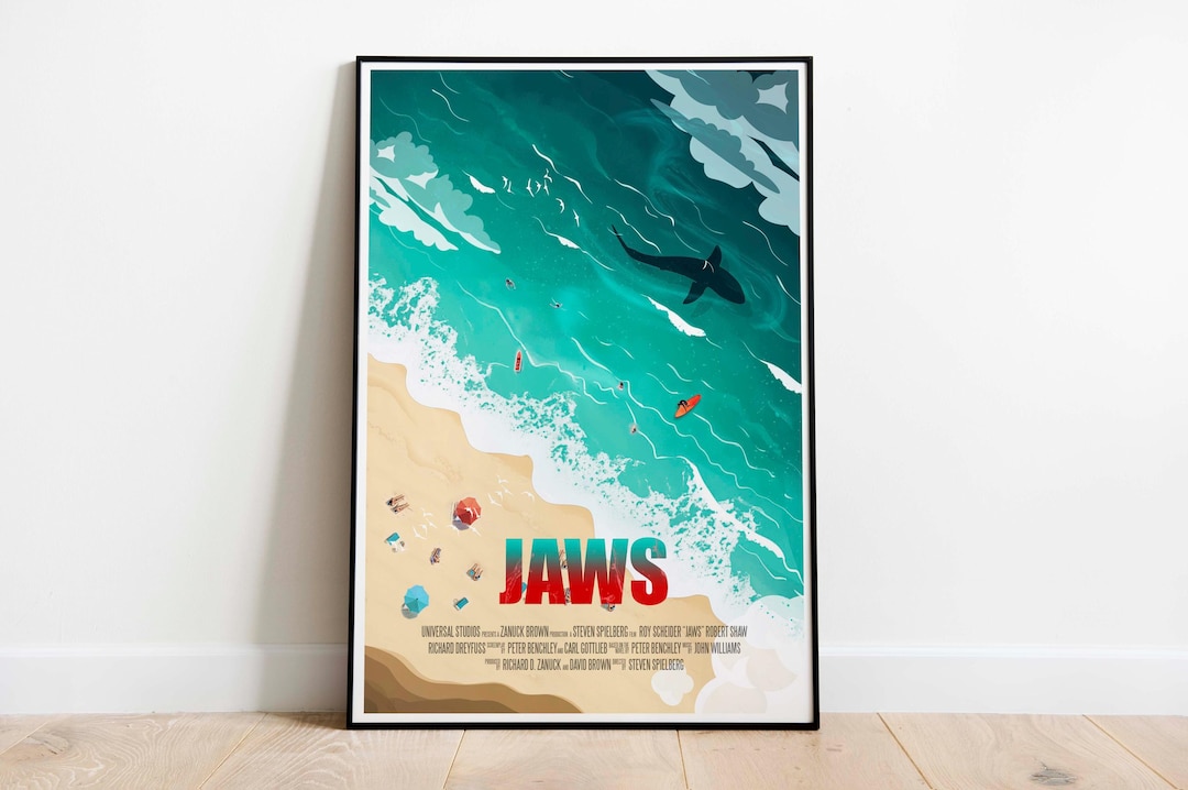 Jaws Print, Jaws Poster, Jaws Movie, Horror Movie Poster, Movie Posters ...