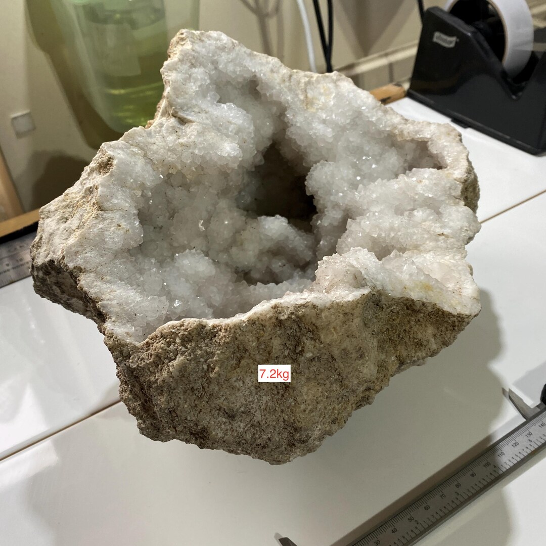 QUARTZ MINERAL GEODE From Bu Craa, Morocco. Impressive Substantial ...
