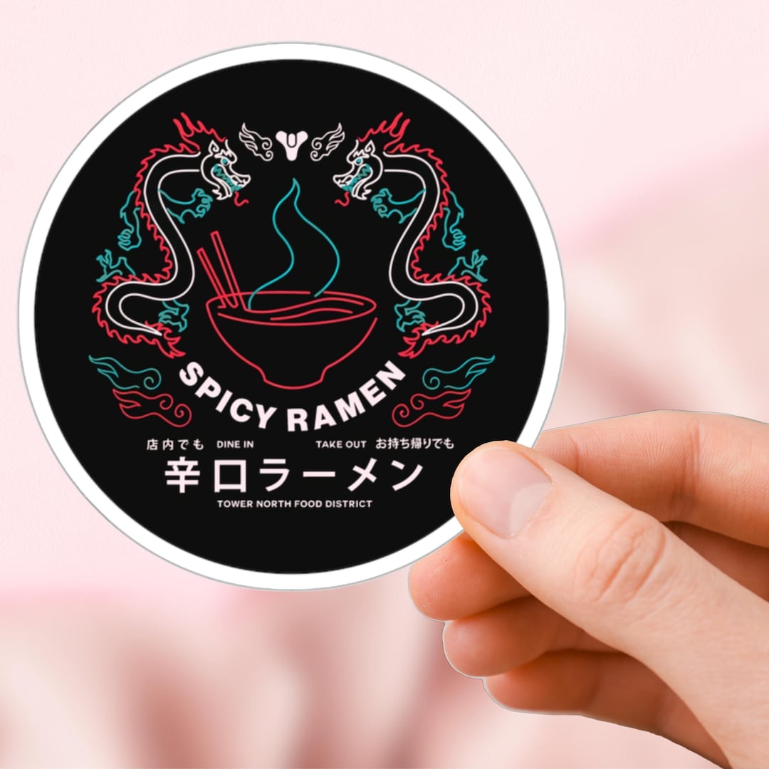 Destiny 2 Spicy Ramen Cayde-6 Gaming Sticker Cute Video Game Merch ...