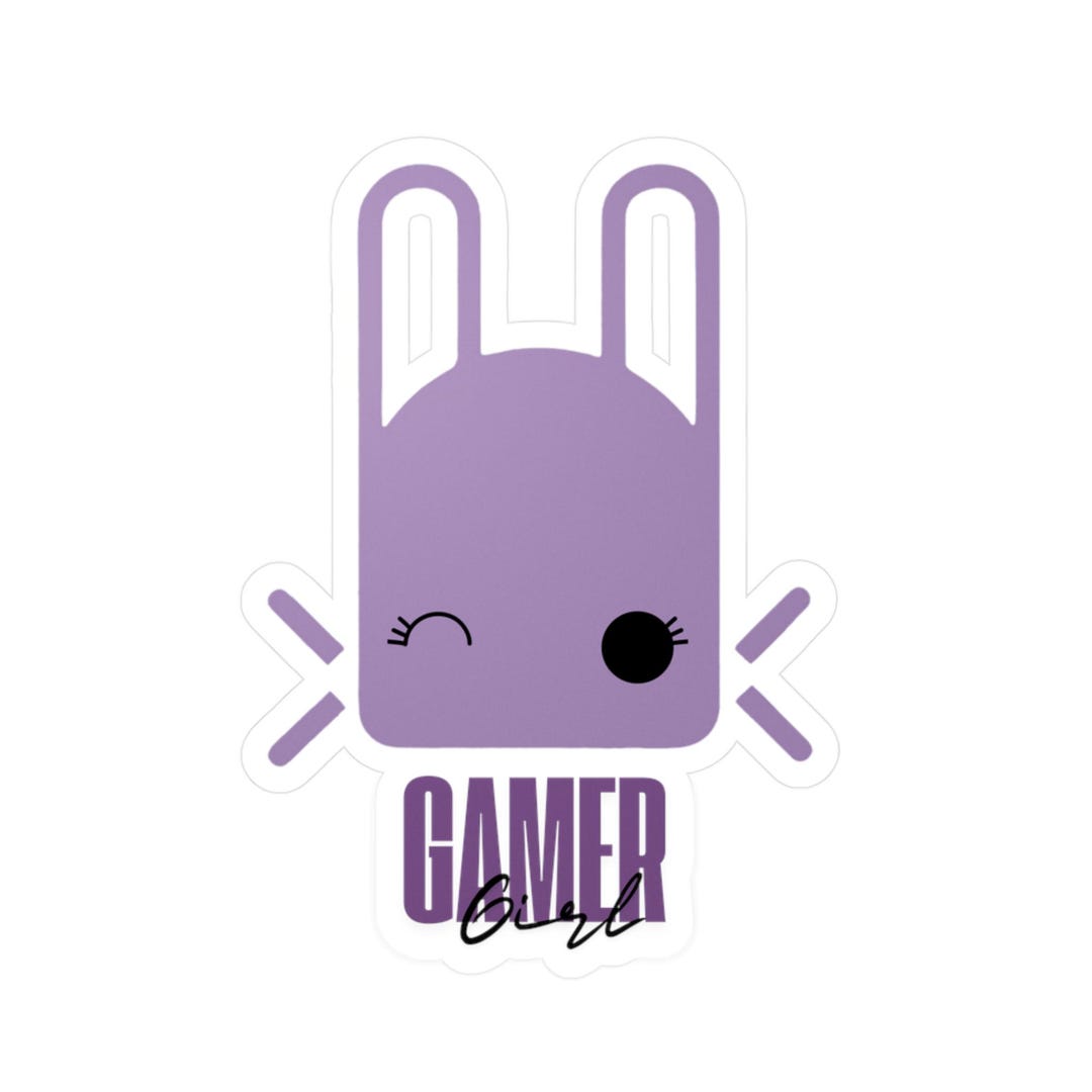 Jade Rabbit Gamer Girl Vinyl Decal | Lavender Bunny Sticker for Destiny ...