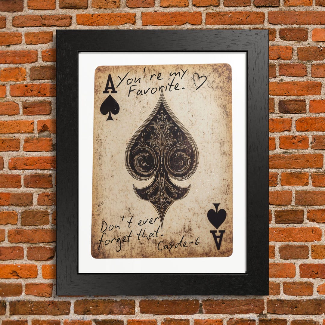 Destiny 2 Poster - Cayde-6 'you're My Favorite' Vertical Framed Print - Black Ace of Spades ...