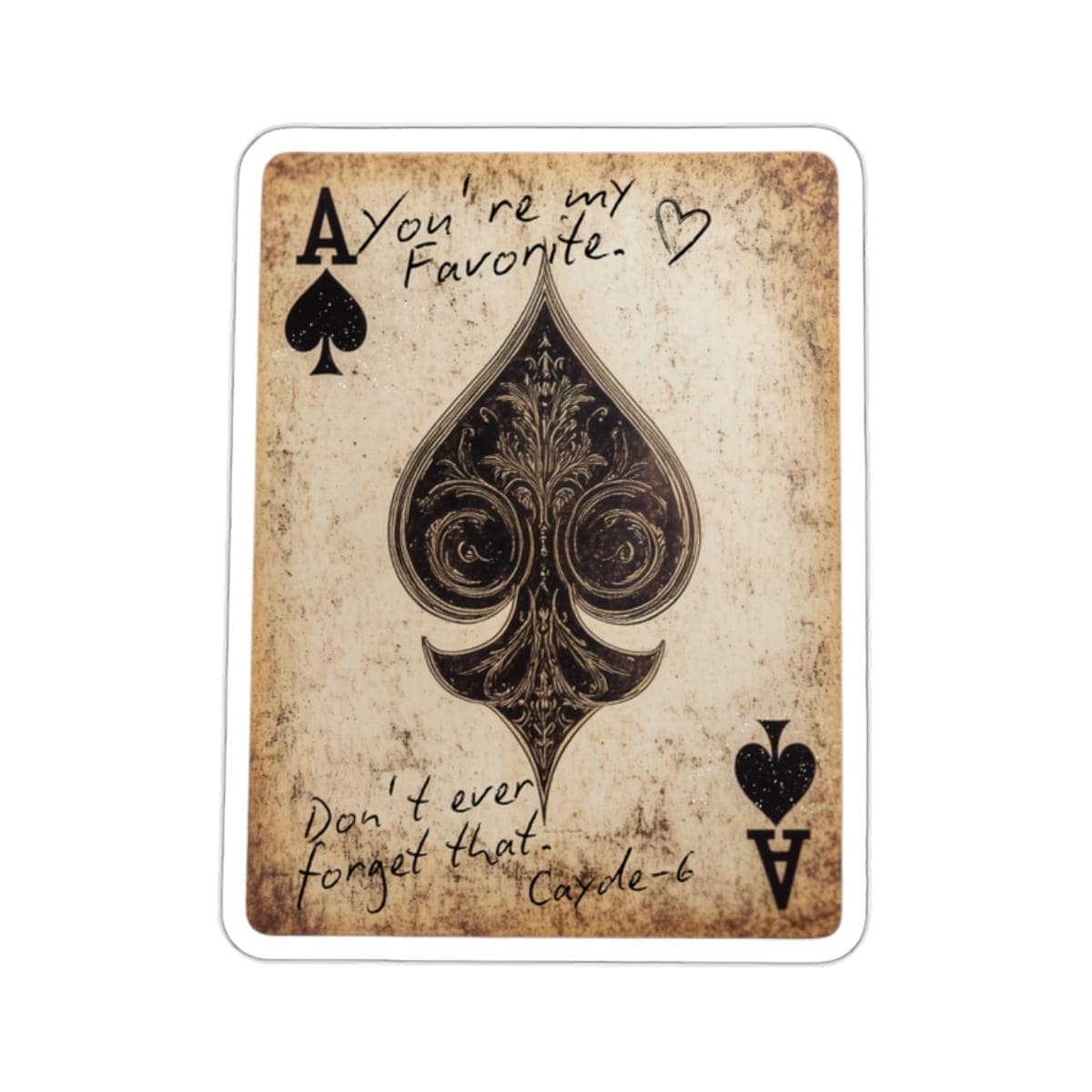 Cayde-6 Sticker - "you're My Favorite, Don't Ever Forget That" Black ...