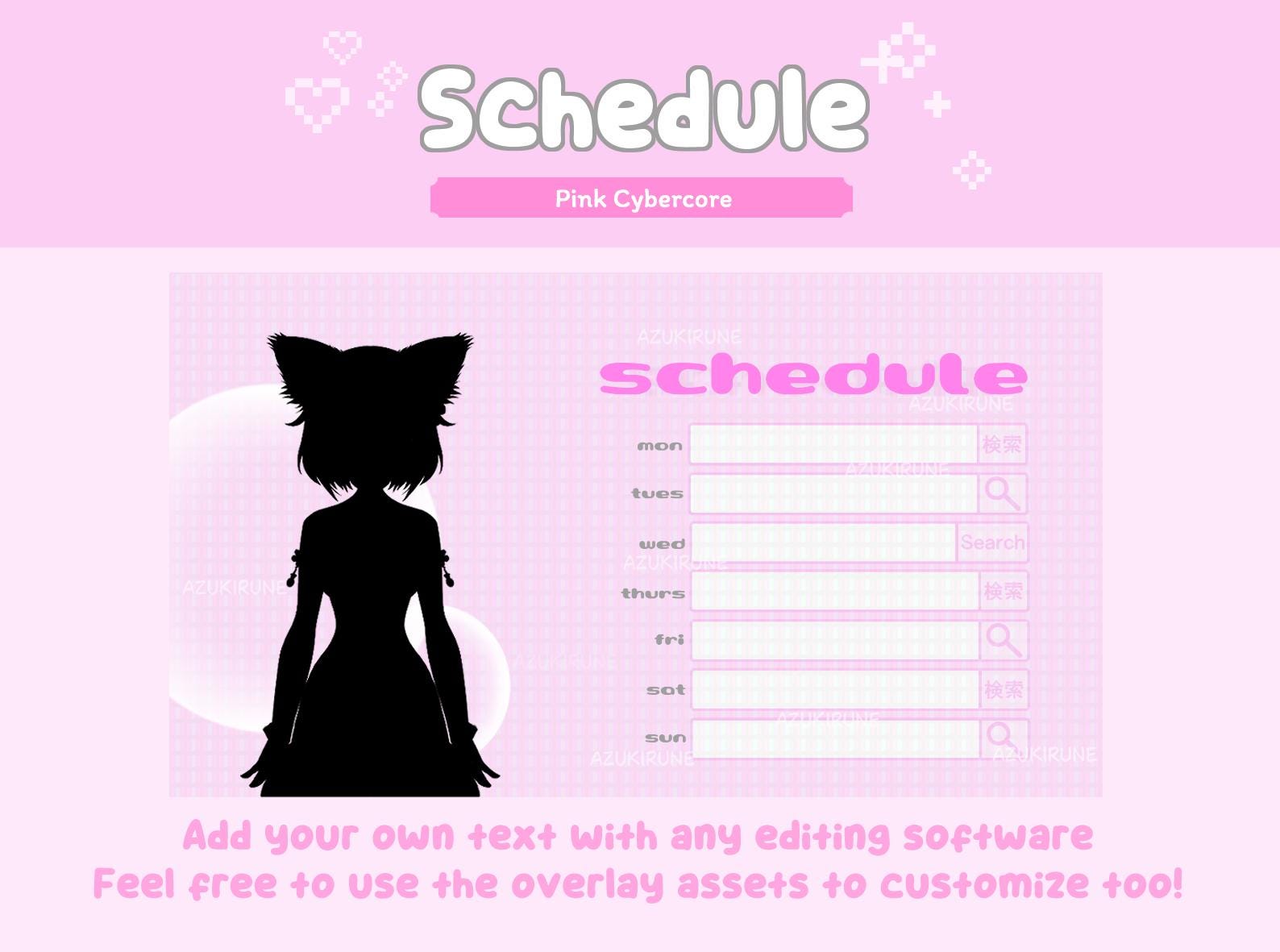 Cybercore Twitch Animated Stream Package | Y2K Twitch Overlay Scenes ...