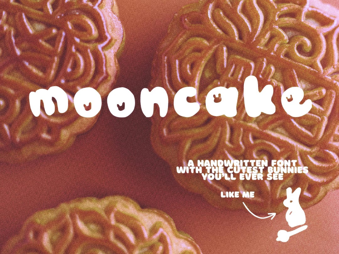 Kawaii Font | Mooncake Bunny Font | Display Font | Cute Handwritten ...
