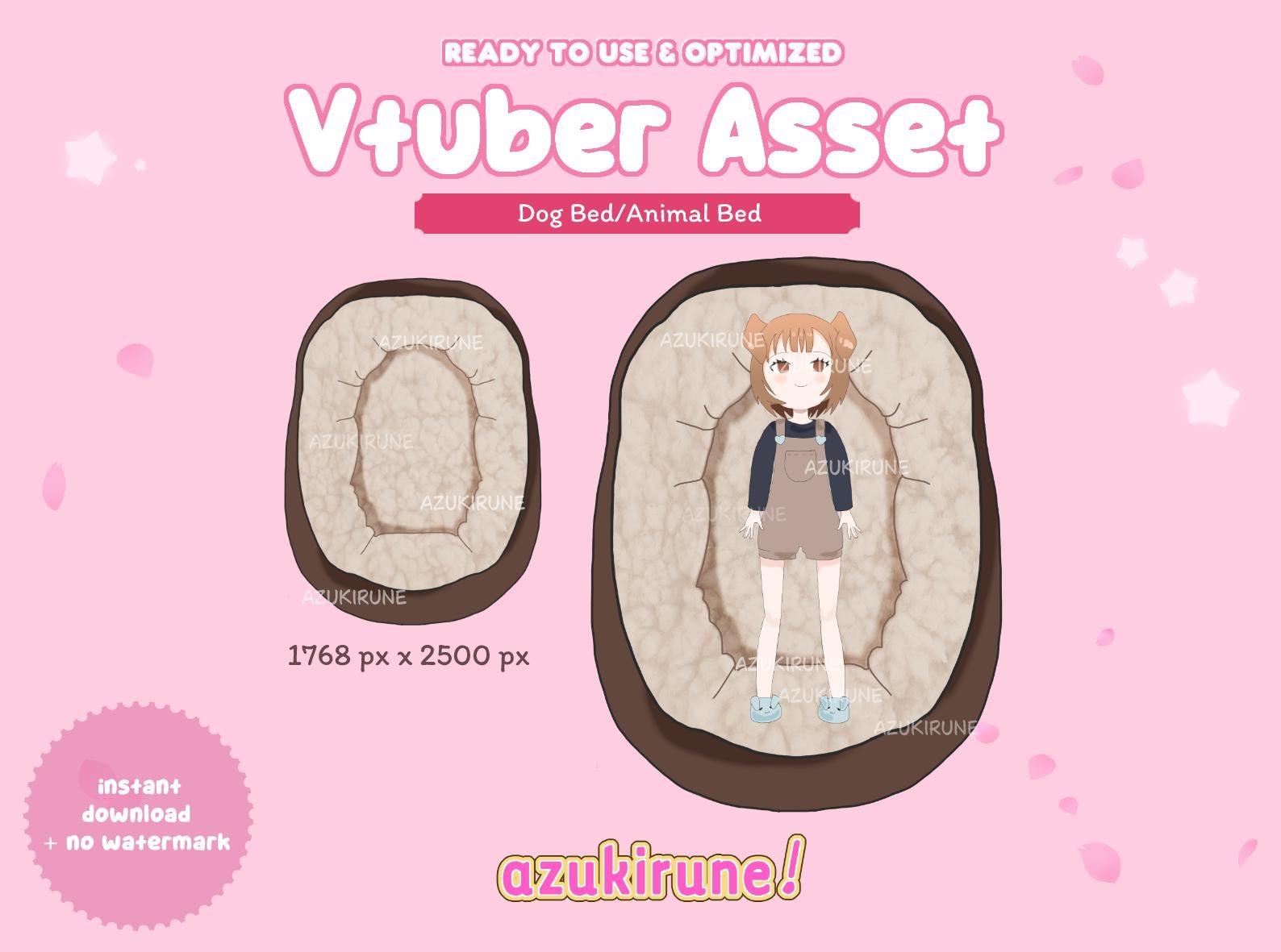 Vtuber Asset | Dog Bed | Puppy Vtuber Asset | Cat Vtuber Asset | Sheep ...