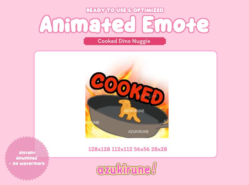 Dino Nuggie Emote | Animated Dino Nuggets Emote | Adorable Dinosaur ...