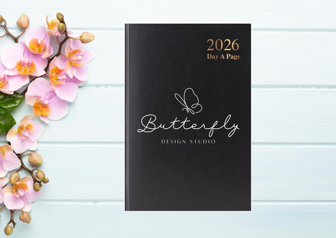 Personalised 2026 A5 Hardback Diary: Logos, Any Wording Any Colour Text ...