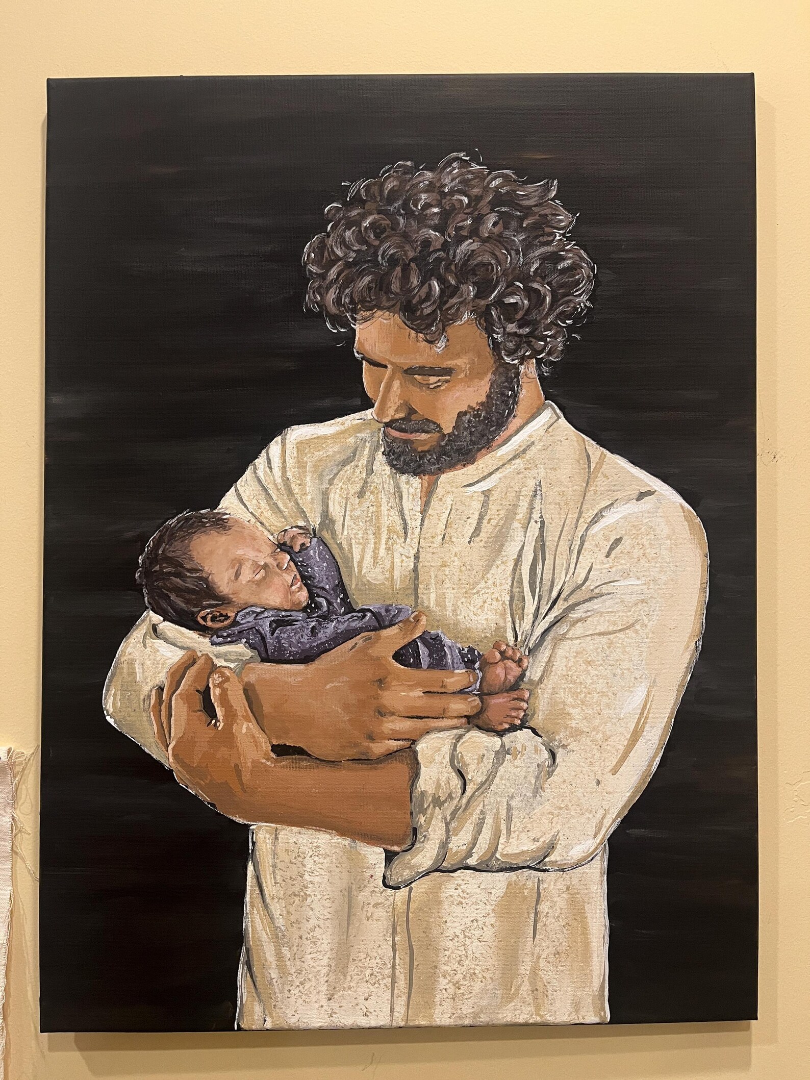 Joseph and Baby Jesus Original Acrylic Painting - Etsy