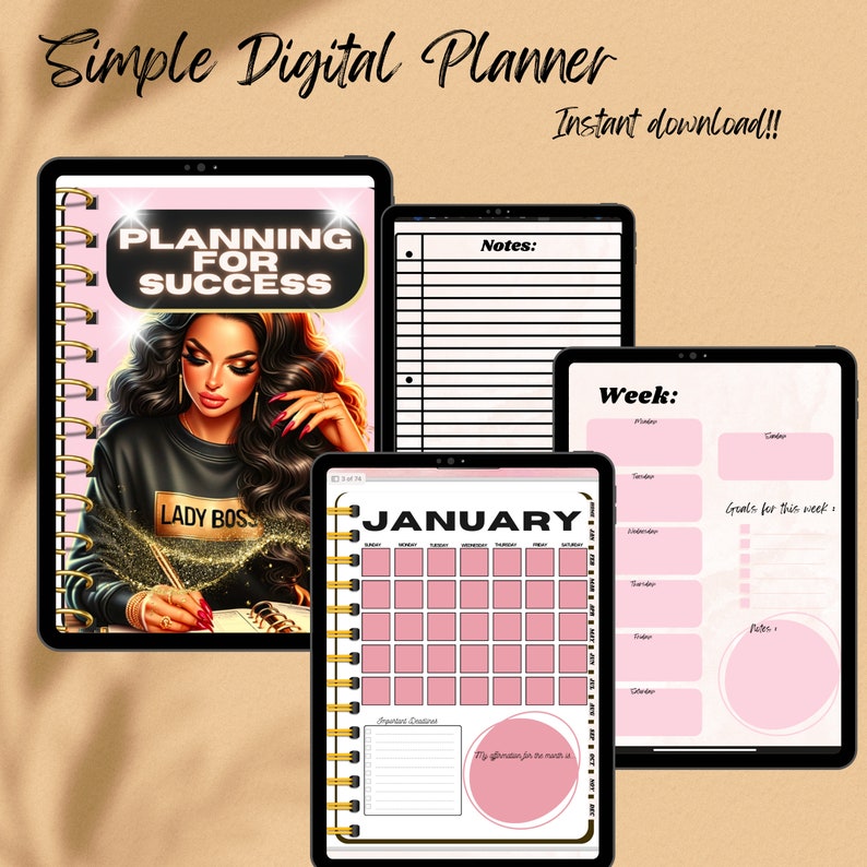 Digital Planner Instant Download - Etsy