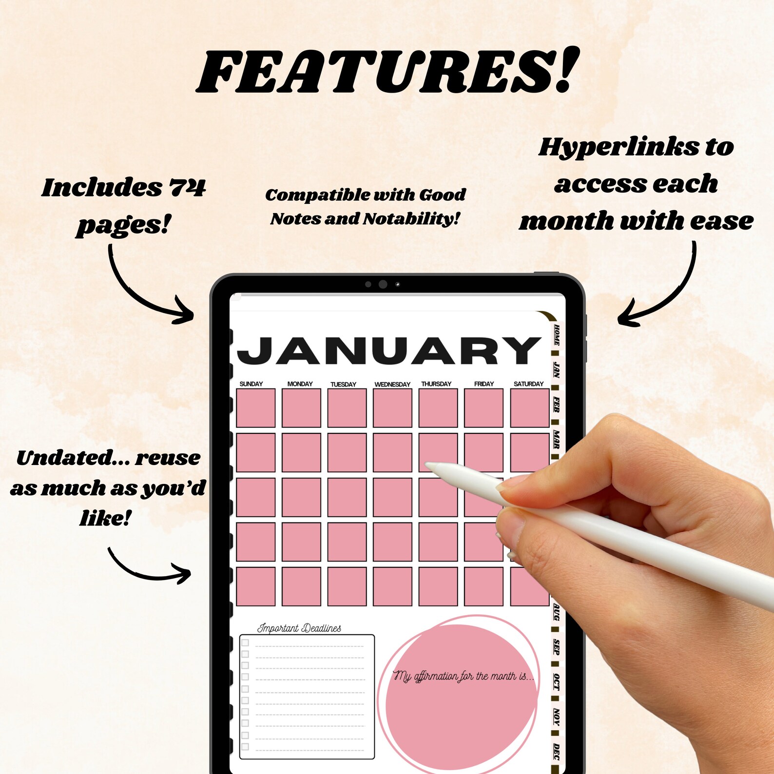 Digital Planner Instant Download - Etsy