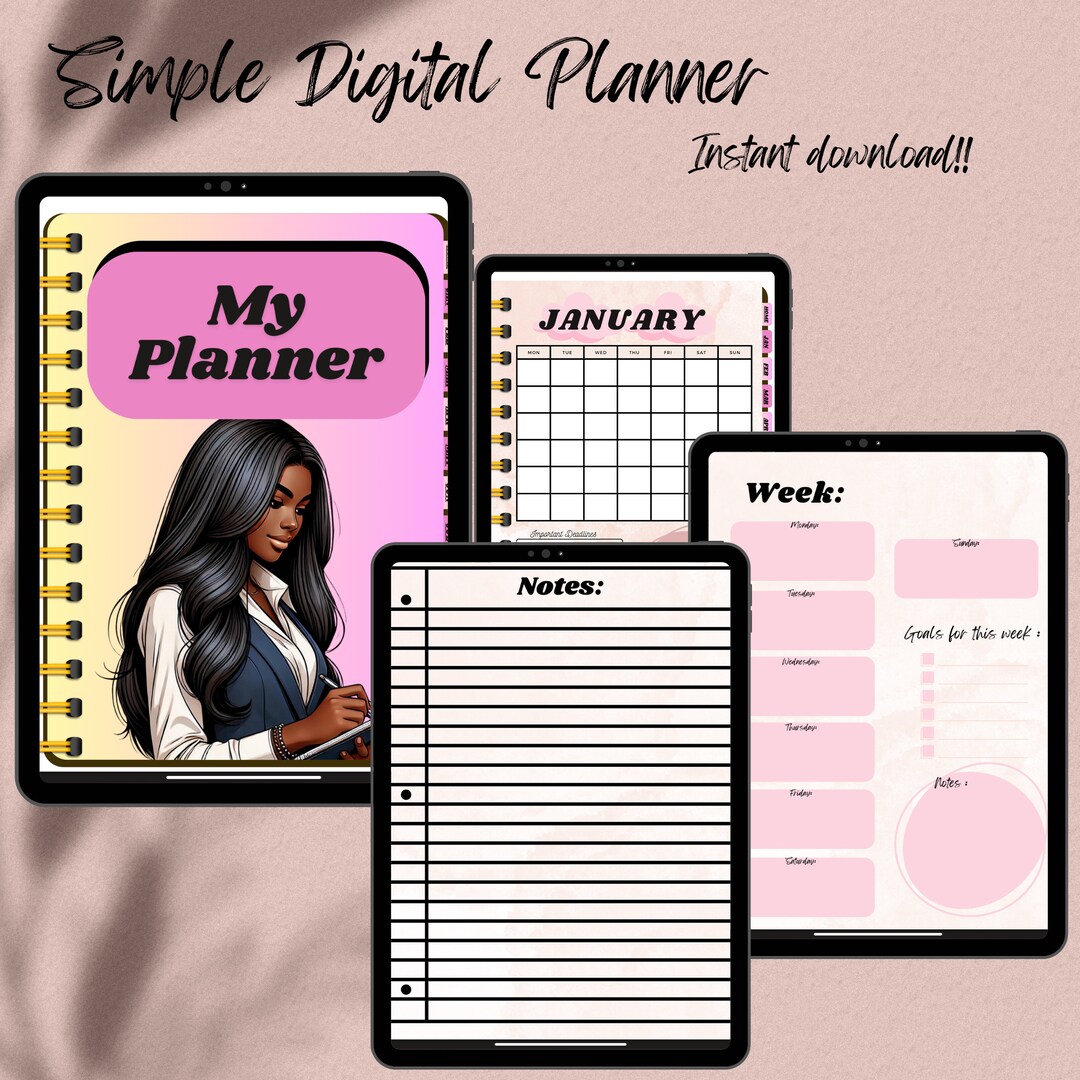 2024 Digital Planner | Editable & Printable PDF | Daily, Weekly ...