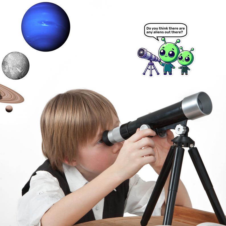 Funny Alien Comic Sticker | Space Cartoon Humor Sticker | "do You Think ...