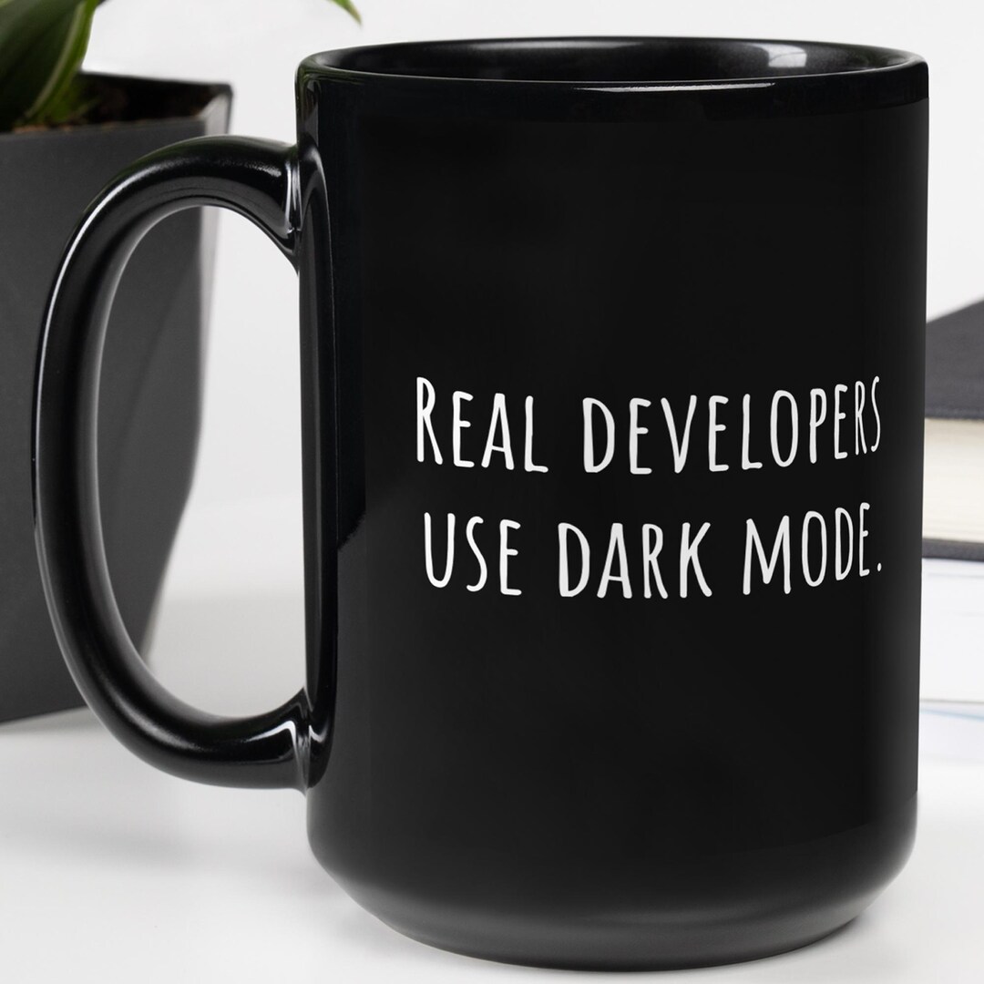 Dark Mode Humor Mug | Funny Game Developer & Gamer Mug | Coding Coffee ...