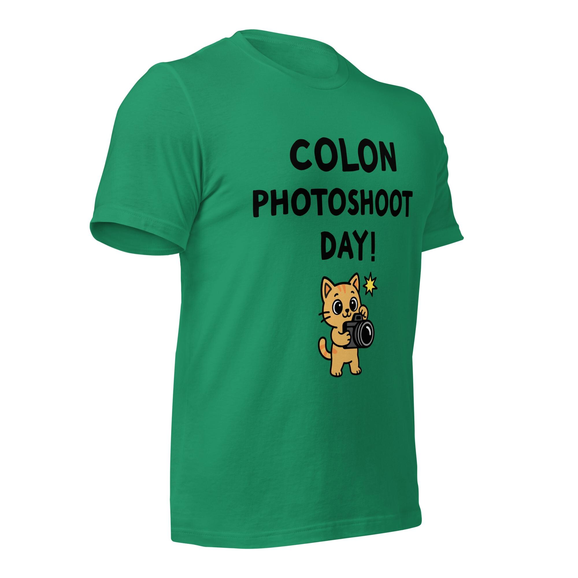 Colon Photoshoot Day Funny Cat T-shirt | Humorous Colonoscopy Gift Tee ...