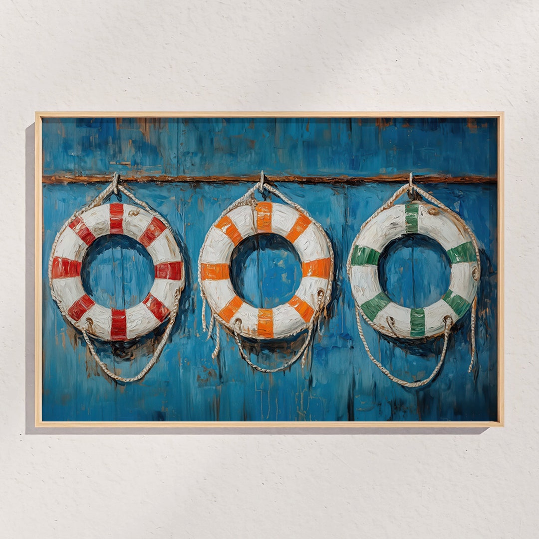 Vintage Life Preservers | Nautical Art | Marina Art | Vintage Art ...