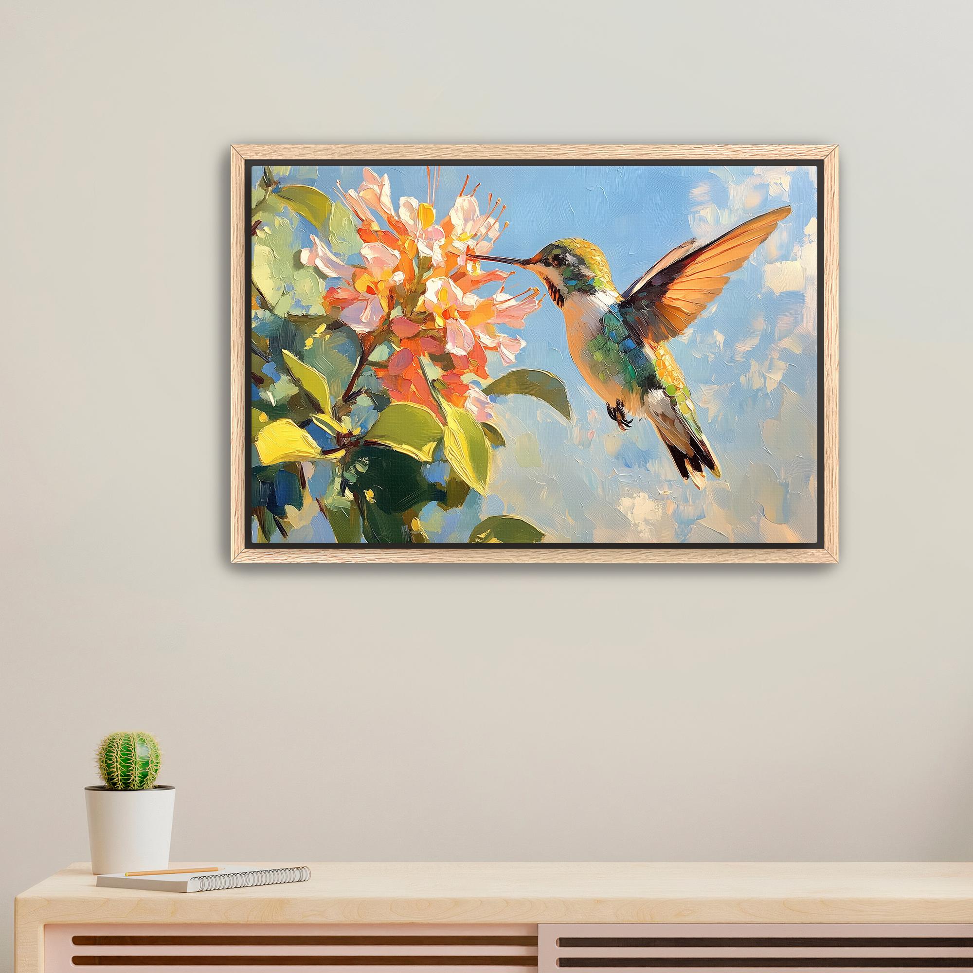 Hummingbird Canvas Print: Desert Honeysuckle, Summer Nectar - Etsy