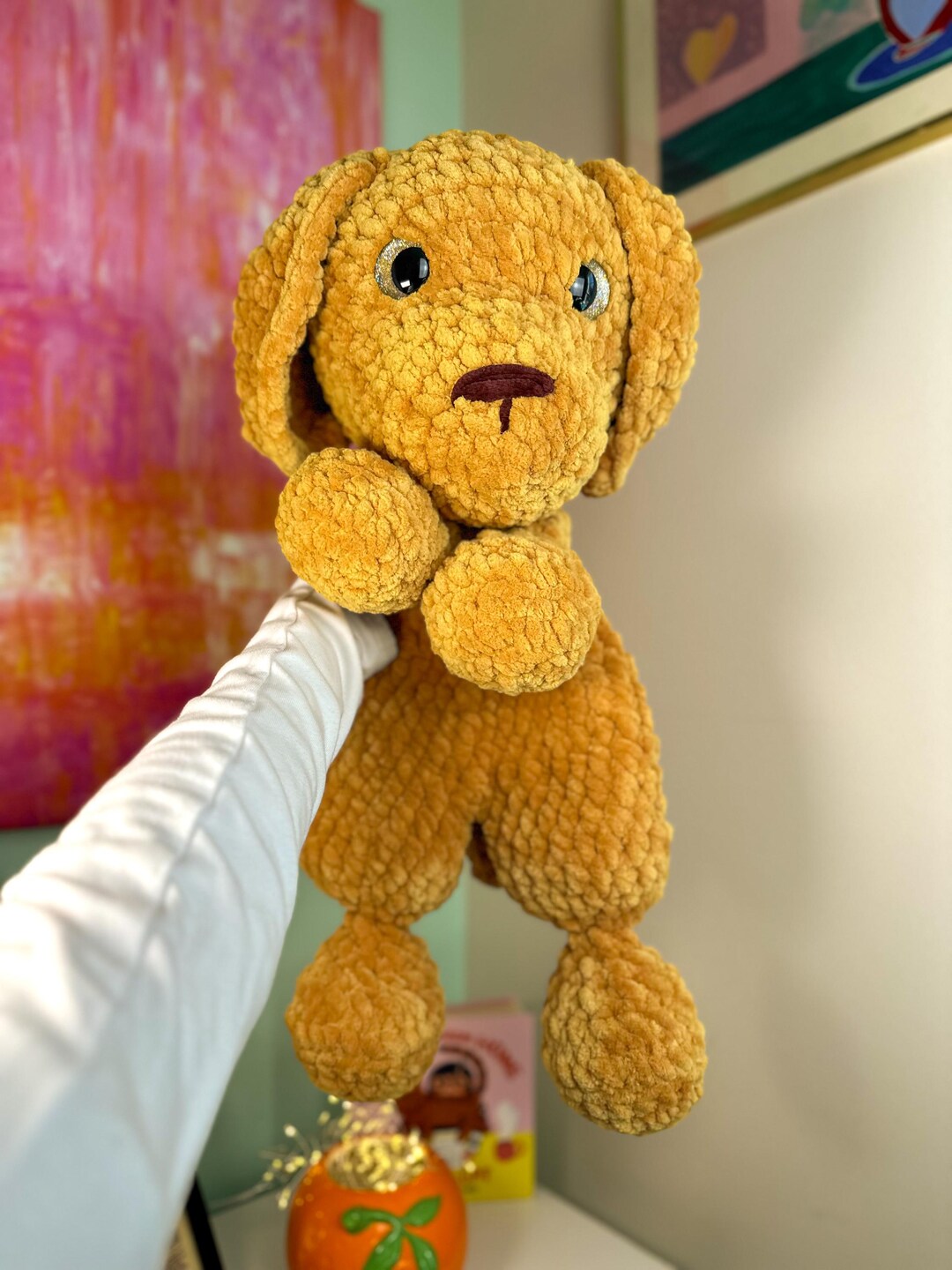 Jumbo Dog Snuggler Crochet Plushie | Life Size Plush Dog - Etsy