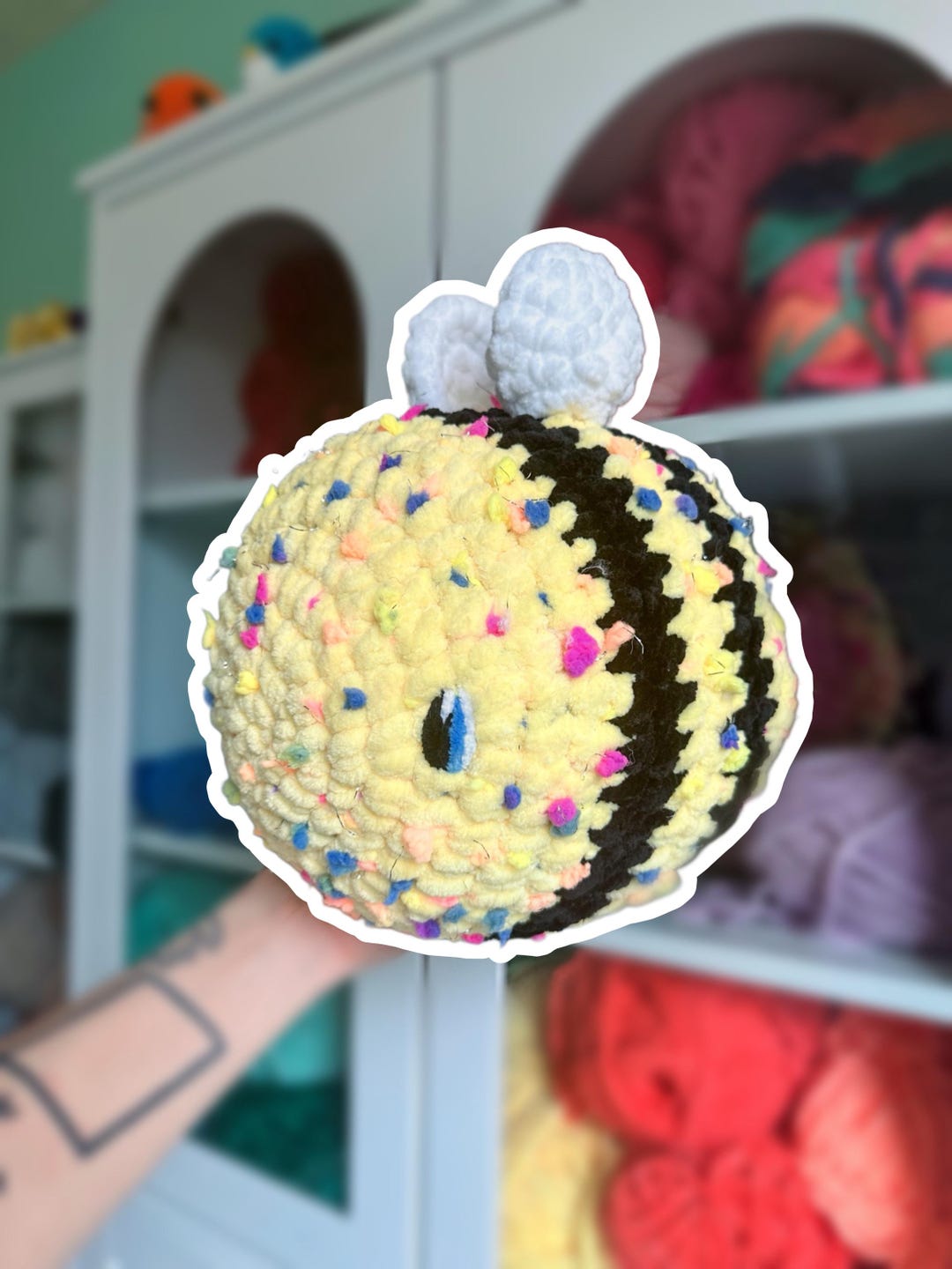 Bumblebee Crochet Plushie, Physical Item Ready to Ship Yellow Bee ...