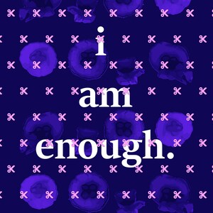 I Am Enough Poster - Jellyfish Background [blue] - Etsy
