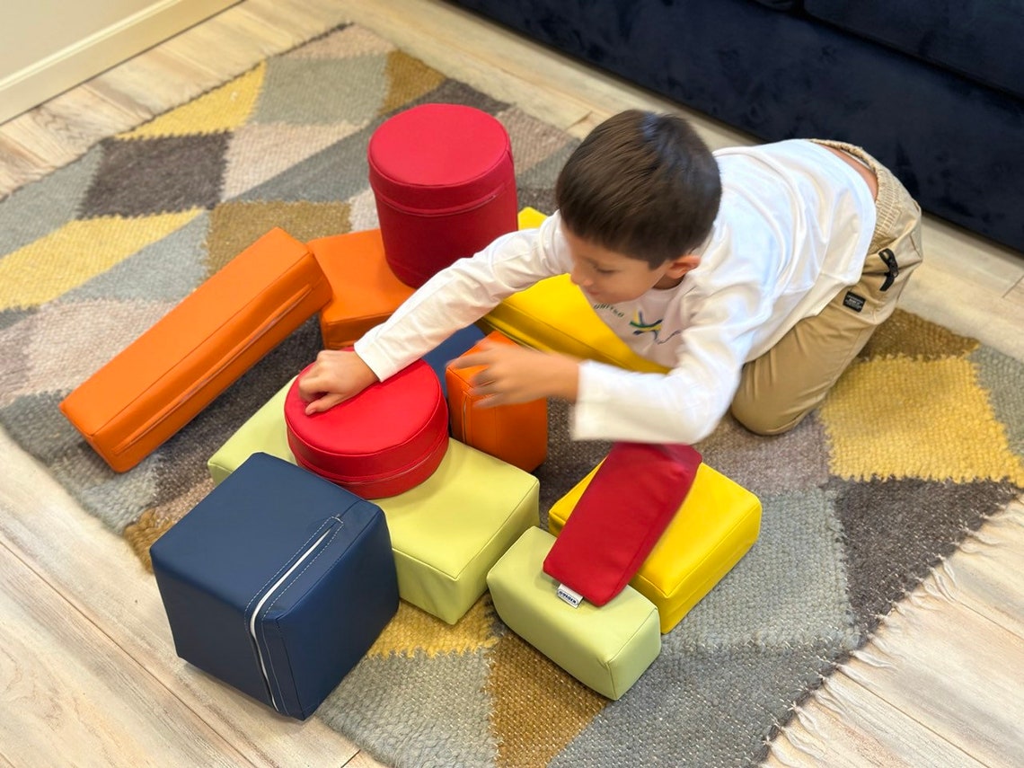 Soft Play Blocks, Soft Play Bricks Set, Montessori Foam, Soft ...
