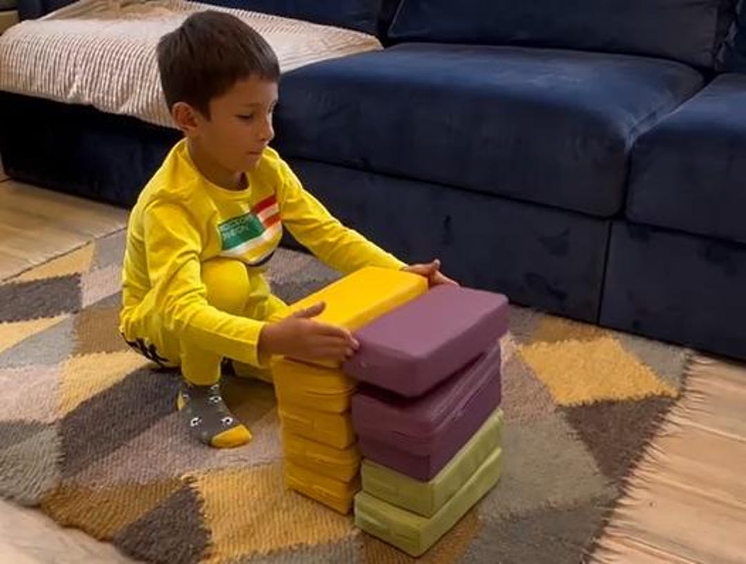 Bricks Set KIDIGO 10 Elements, Soft Play Equipment, Soft Play Blocks ...