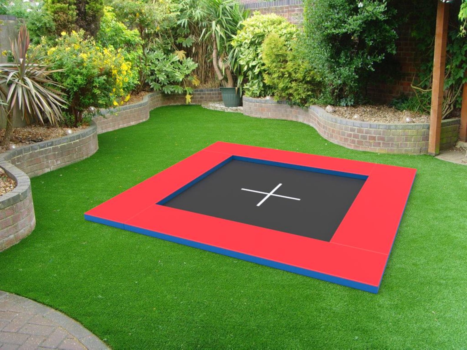 KIDIGO In-ground Trampoline 1,6х1,6 Meters, Outdoor Jumping, for ...