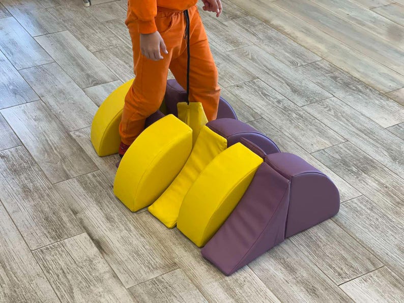 Balance Sensory Path Soft Play Set, Foam Balance Obstacle Course, Soft ...