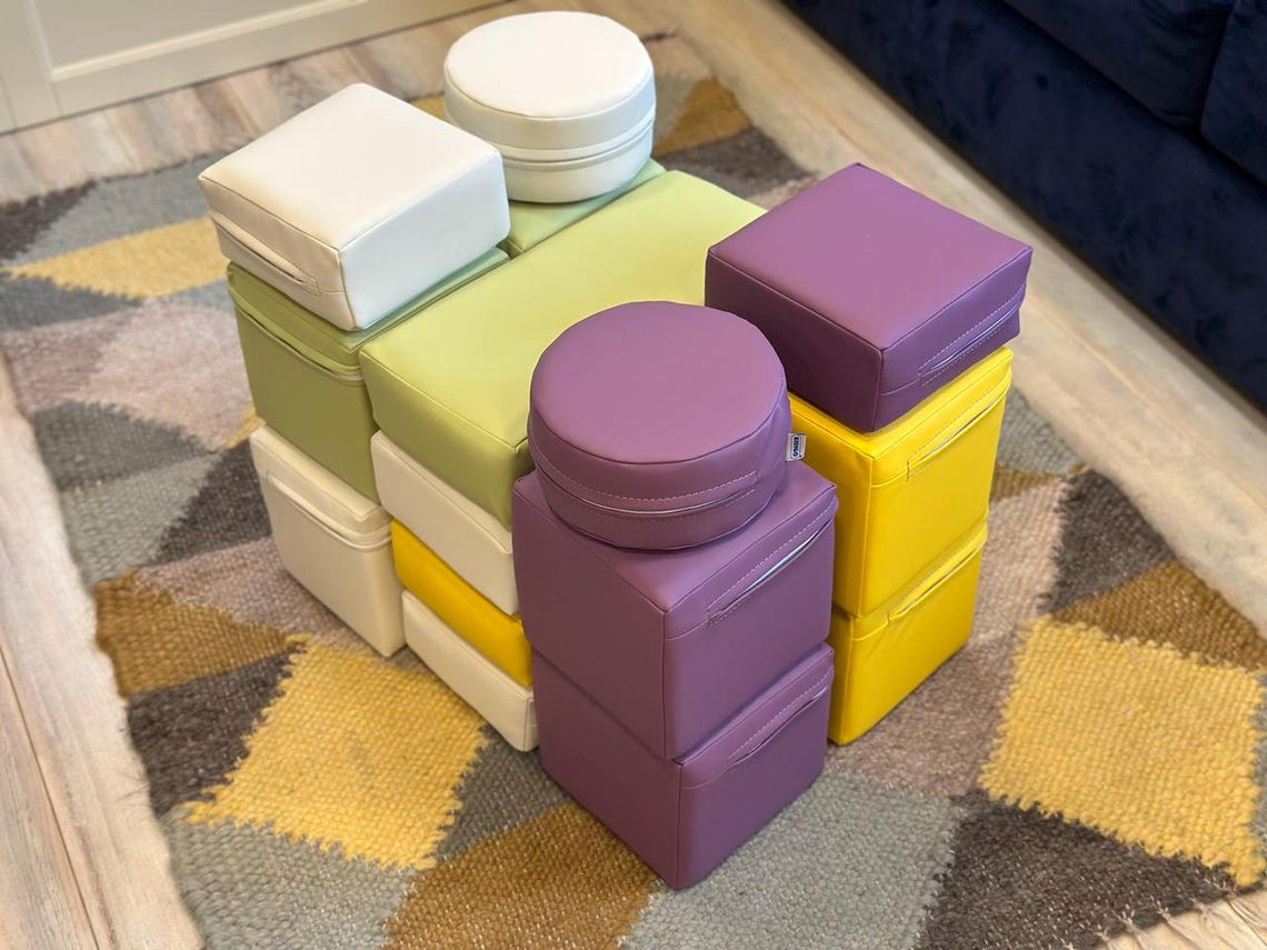 Constructor Game 16 Elements KIDIGO, Soft Play Briks, Soft Play Blocks ...