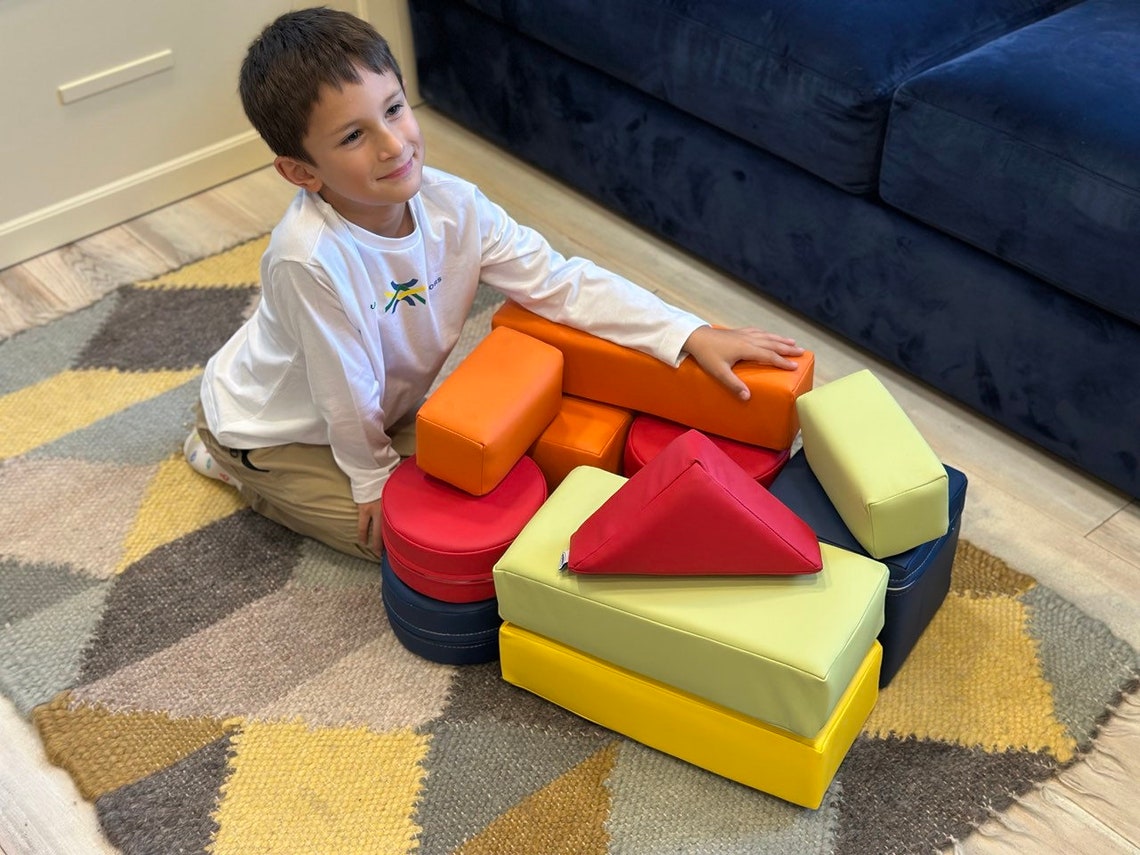 Soft Play Blocks, Soft Play Bricks Set, Montessori Foam, Soft ...