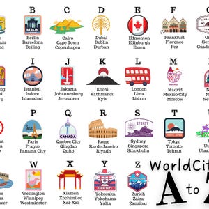 ABC World Cities, Letters, Classroom Activity, ABC, Alphabet, Cities ...